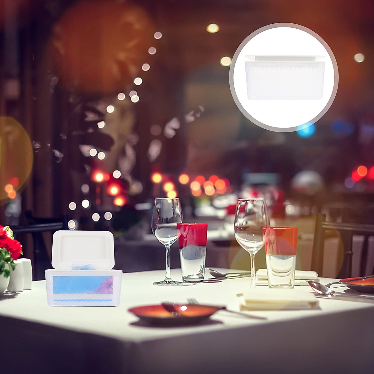 Reusable Box, Dry Wet Tissue Paper Case, Travel Case Wipes Dispenser, Baby Napkin Storage Box 1pc