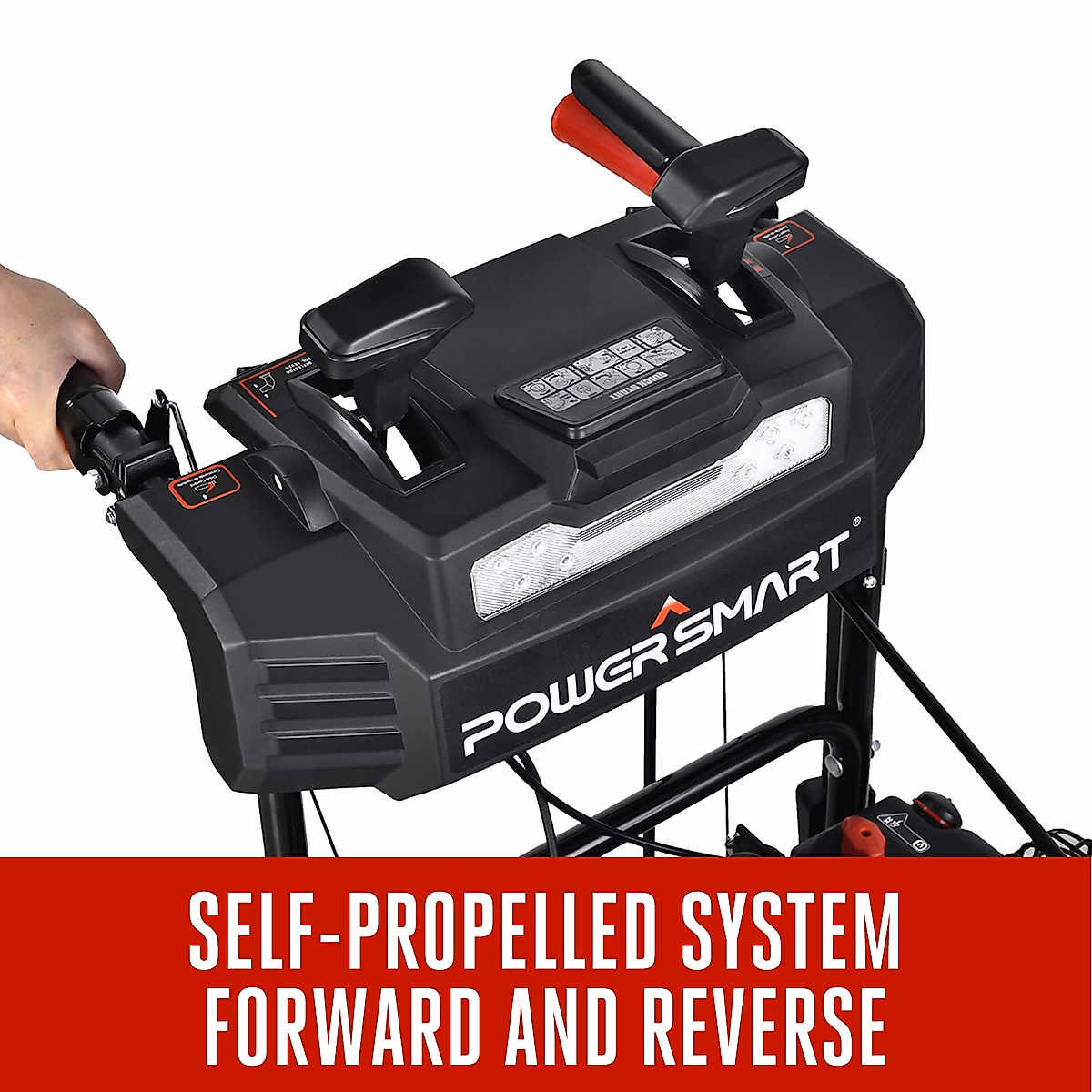 PowerSmart 26 Inch Snow Blower Gas Powered, 2-Stage 208cc B&S Engine with Electric Start, Led Light, Hand Warmer, Self Propelled BS26