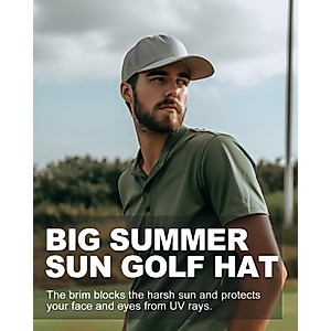 Zylioo XXL Oversize Trucker Mesh Cap,Adjustable Breathable Running Cap,Soft Crown Baseball Hat for Big Heads Black