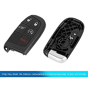 X AUTOHAUX New Car Replacement Key Fob Shell Case Black M3N-40821302 for Jeep Grand Cherokee 2014-2020 Compass 2017 Renegade 2016-2018