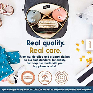 IDAHO JONES Small Diaper Bag, Mini Diaper Backpack - Spacious and Sleek - Stroller Straps and Changing Mat Included - Claremont