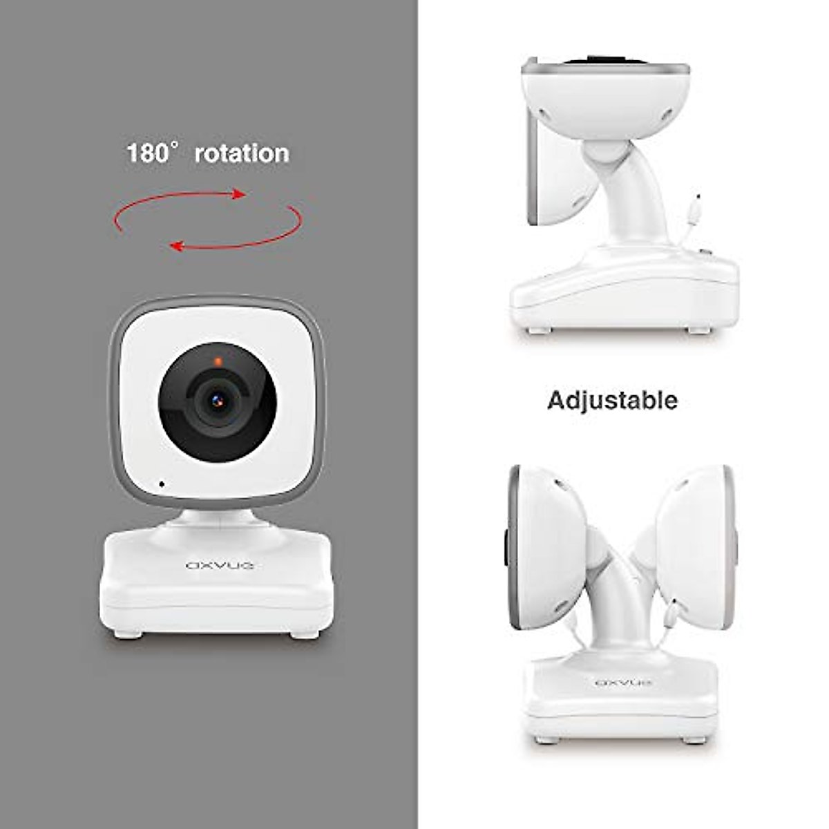 Axvue Video Baby Monitor, Comfortable Slim Design Handheld Enclosure, 4.3" Screen Monitor & 2 Camera, Range up to 1000ft, 12 Hour Battery Life, 2-Way Talk, Night Vision, Temperature Monitor, No WiFi