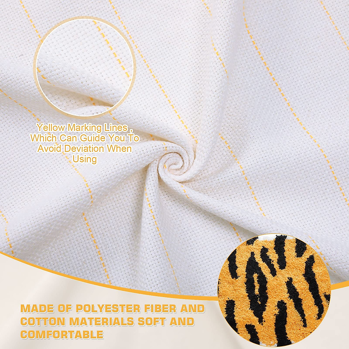 Tudomro Primary Tufting Cloth with Marked Lines Large Size Tufting Cloth DIY Handmade Rug Fabric Needlework Rug Making Supplies Rug Backing Fabric for Tufting Gun Rug Punch Needle 57.6 x 39.6''