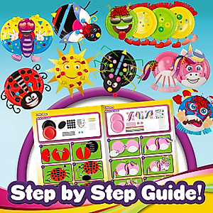 Creative Kids Make & Play Plate Craft Kit - Arts and Crafts Kit for Toddlers Ages 2, 3, 4, 5 Years Party Activity Kits for Toddler 3+