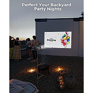 Projector with WiFi and Bluetooth, TURBOAMP 5G Native 1080P Movie Projector, 4K Supported, 300 ANSI Lumen 200" Display Home Movie Theater Projector, Compatible w/TV Stick/Phone/PC/PS5