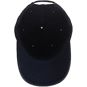 Tommy Hilfiger Men's Cotton Billy Adjustable Flap Baseball Cap, Navy Blazer, O/S
