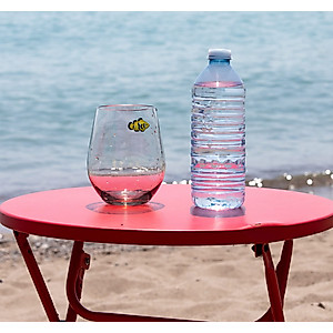 Simply Charmed Hawaiian Beach Magnet Wine Glass Charms - Set of 12 Drink Markers for Stemmed or Stemless Glasses