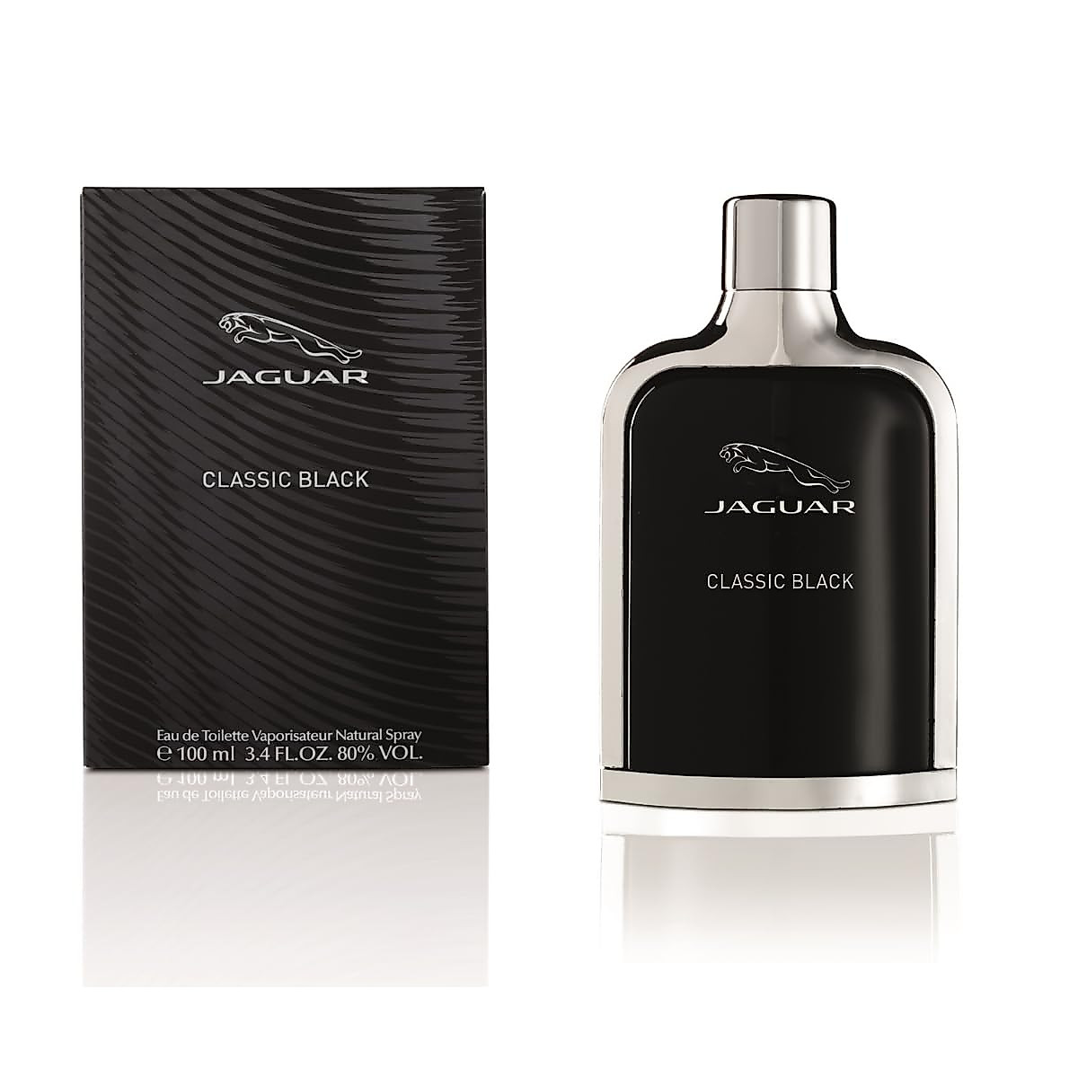 Jaguar Eau de Toilette Spray for Men, Black, 3.4 Ounce