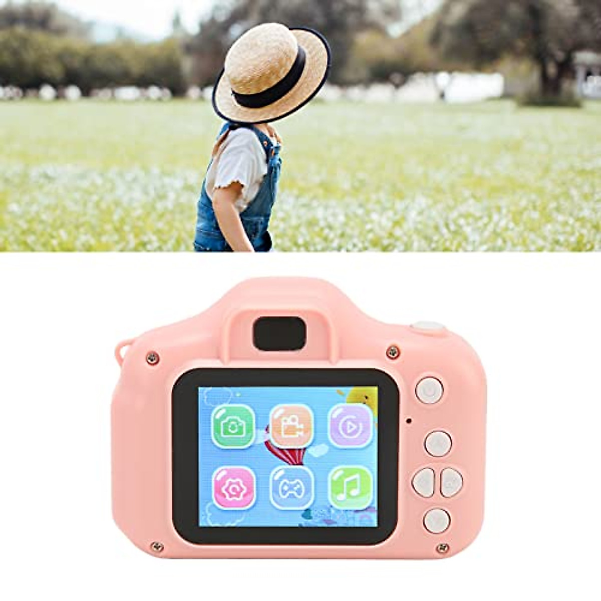 Cartoon Digital Camera, 8MP 1080P HD Children Camera with 32GB Memory Card for 3-12 Year Old Girls Boys