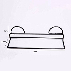 TAZSJG Paste Wrought Iron Shoe Rack Bathroom Slippers Shelf Home Living Room Creative Shoe Hook Suction Wall-Mounted Shoe Rack