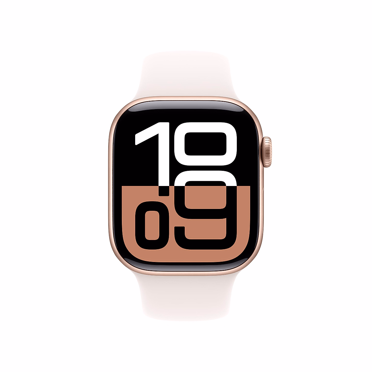 Apple Watch Series 10 [GPS 42mm case] Smartwatch with Rose Gold Aluminium Case with Light Blush Sport Band - S/M. Fitness Tracker, ECG App, Always-On Retina Display, Water Resistant