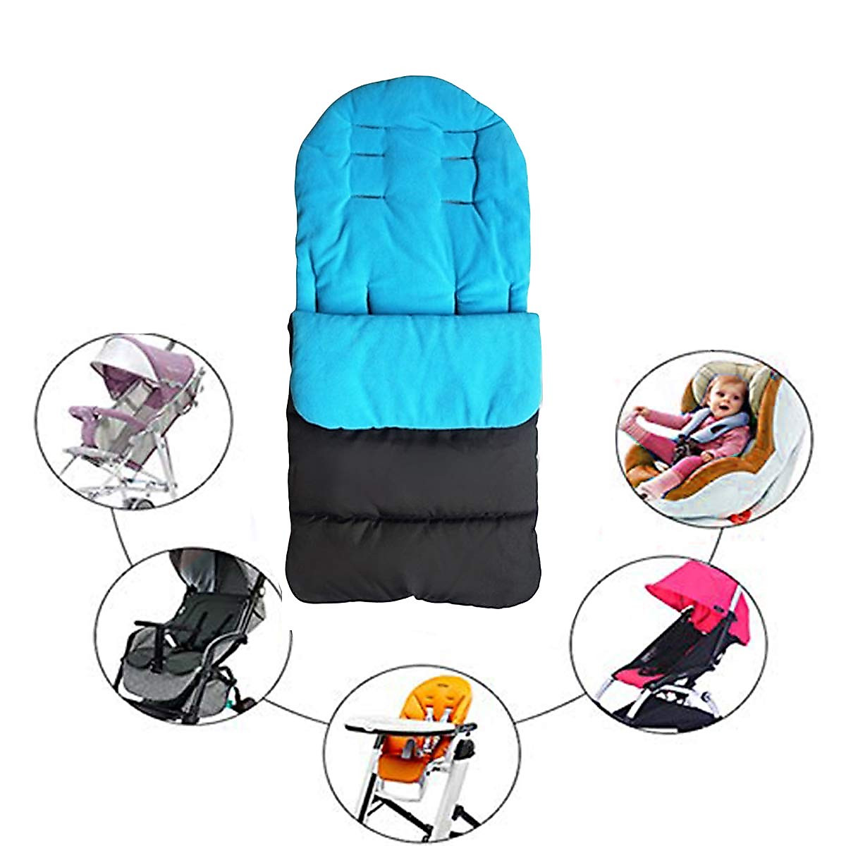 Baby Bunting Bag Universal 3-in-1 Stroller Windproof Thick Warm Sleeping Bag Toddler Footmuff for Car Seat Stroller