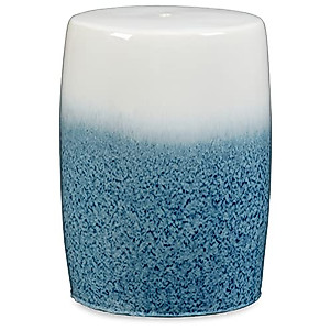 Signature Design by Ashley Ikegrove Coastal Indoor & Outdoor Accent Stool, Blue & White