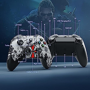 Wireless Controller Replacement for Xbox One Controller Compatible with Xbox One/Xbox One X/S/Xbox Series S/X,Steam,Android/iOS/PC , Built-in 6-Axis Motion Sensor, Audio Jack,Turbo,Macro Function