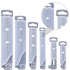 Cabilock 6pcs Universal Knives Edge Guards Clear Plastic Knives Sleeves Blades Protectors Storage Blocks Kitchen Utility Cutlery Accessories