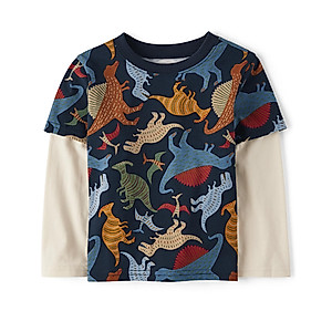 The Children's Place,and Toddler Layered Long Sleeve T-Shirt,3T