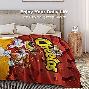 Marcusays Plush Cheeotos Throw Blanket, Fleece Blankets and Throws for Bed, Easy Care Air Conditioning Blanket 40inchx50inch