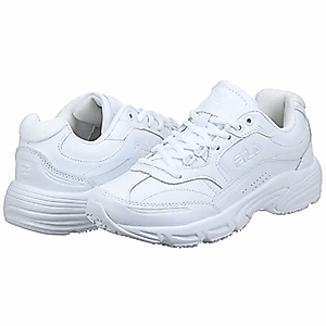 Fila womens Memory Workshift-w cross trainer shoes, White/White/White, 8.5 Wide US