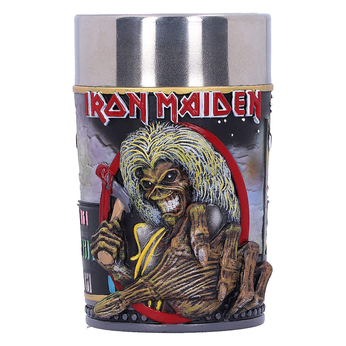 Nemesis Now Officially Licensed Iron Maiden The Killers Eddie Album Shot Glass, Black, 1 Count(Pack of 1)