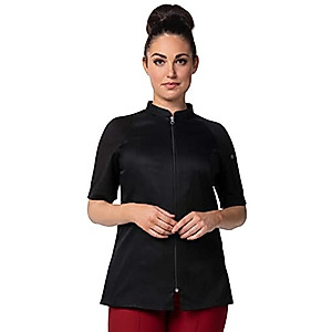 Chef Works Women's Arcadia Chef Coat, Black, Medium