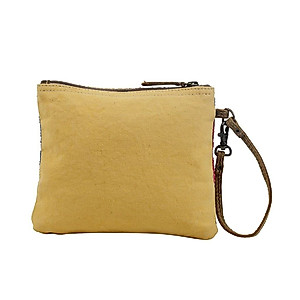 Myra Bag Midsummer Pouch Upcycled Cotton & Leather S-3078