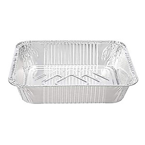 AmazonCommercial Aluminum Foil Steam Pan, 1/2 Size, Pack of 10