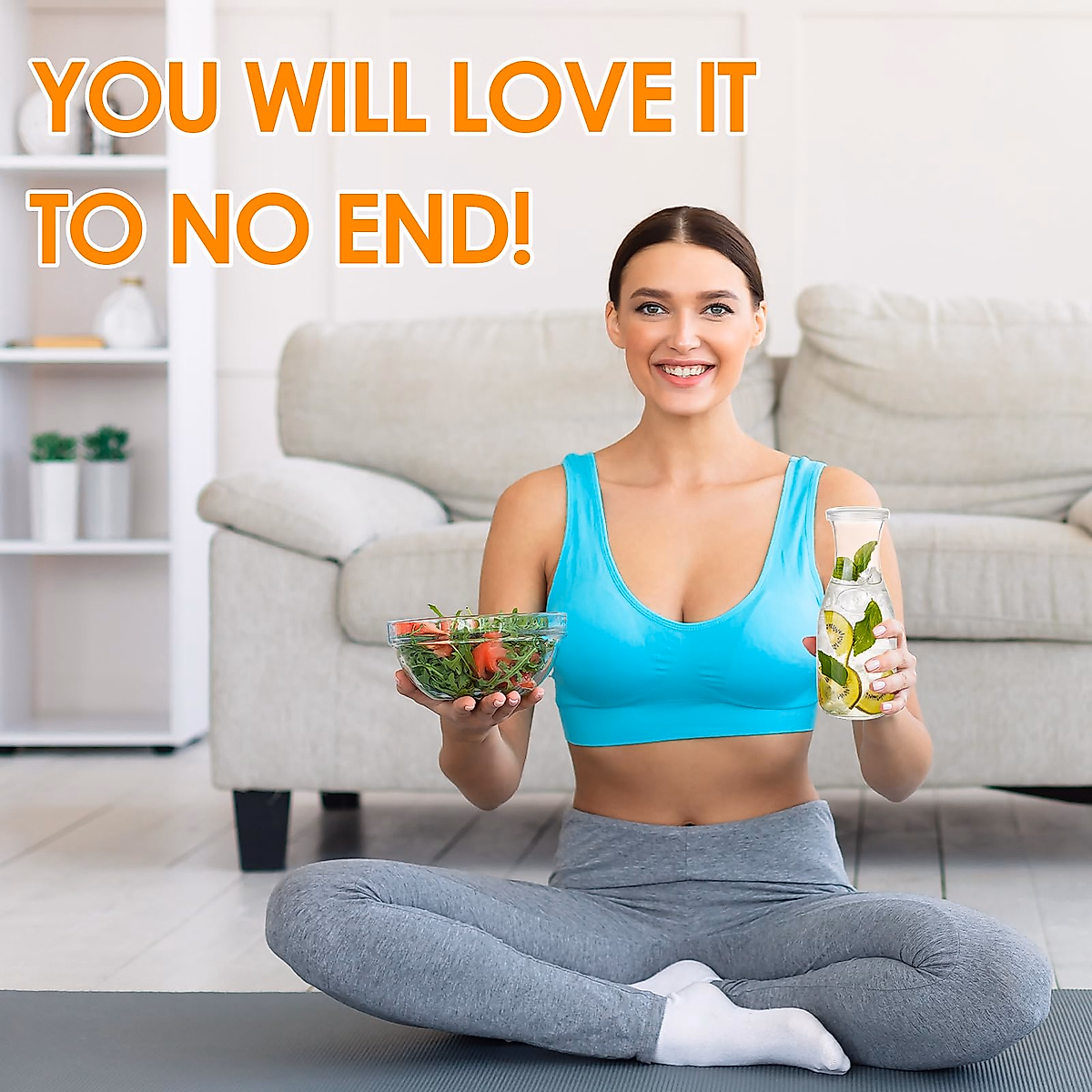 wookgreat Small Glass Carafes, Set of 8 Mini Beverage Pitcher with Lids and Straws, 17oz Clear Jugs, Juice Containers,Water Decanter, Juice Pitcher, Ideal for Mimosa Bar, Water, Wine, Milk, Juice