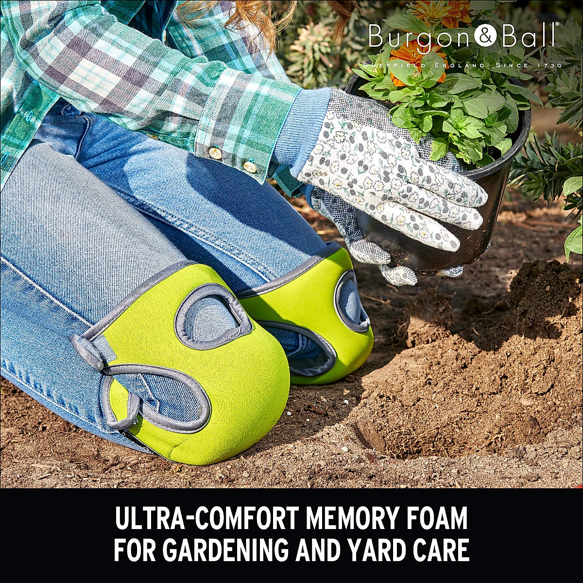 Burgon & Ball, Gooseberry GKN/KPADGOO Kneelo Gardening Knee Pads