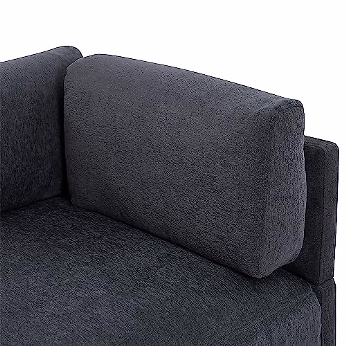 Eafurn 102.4" Convertible Sectional Sofa with Reversible Chaise and Detachable Cushion Back, L Shaped Corner Couch,Comfy Polyester Blend Upholstered Sofa&Couches for Living Room Furniture Sets