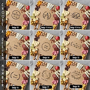 Personalized Charcuterie Board Large Cheese Board and Knife Set, Engagement Gifts, Customized Wedding Gifts for Couples Anniversary Gift Engraved Birthday Gifts for Women House Warming Gifts New Home