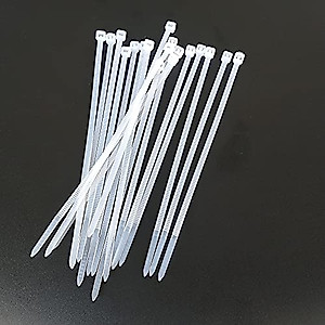 Zip Ties 500 pcs 4 inch Cable Zip Ties Heavy Duty, Premium Plastic Wire Ties with 40 LBS Tensile Strength, UV Resistant Cable Ties, Self-Locking White Nylon Tie Straps
