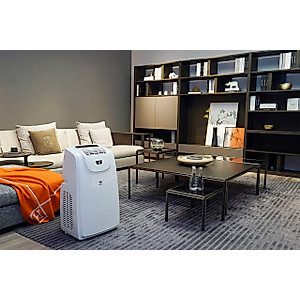 AireMax Portable Air Conditioner and Heater with Remote Control | For Rooms up to 500 Sq.Ft. | 24H Timer | Auto Restart | Wheels | LED Display | 4 Modes | White | APE514H