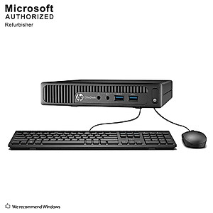 HP EliteDesk 705 G3 Desktop Mini Computer PC, AMD A10 PRO-8770E Quad Core up to 3.5 GHz, 8G DDR4, 500G, WiFi, Bluetooth, Windows 10 Pro 64 Bit-Supports English/Spanish/French (Renewed)