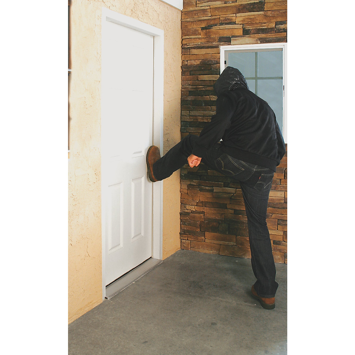 Prime-Line U 11026 Jamb Repair and Reinforcement Kit, 59-1/2 In. Installed, Steel Construction, White (1 Kit)