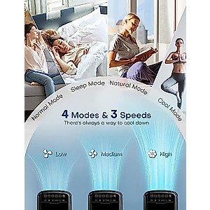 TEMEIKE Portable Air Conditioner, 3-IN-1 Evaporative Air Cooler Windowless, 4 Modes & 3 Speeds Personal Swamp Cooler w/Humidifier, Remote & 12H Timer, Evaporative Cooler for Room Home Office, 22-Inch