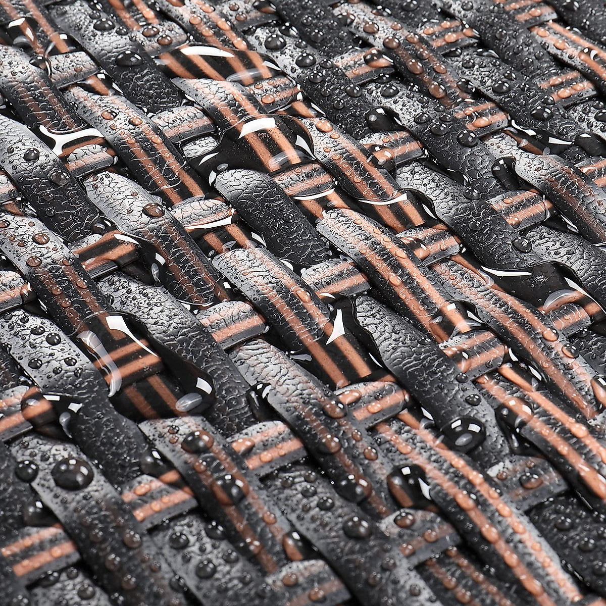 HomVent 26.7 Gallon Hideaway Can, Outdoor Wicker Trash Bin Rattan Patio Waste Basket with Lid, Wicker Recycling Basket Patio Trash Can for Backyard, Deck, Poolside (Brown)