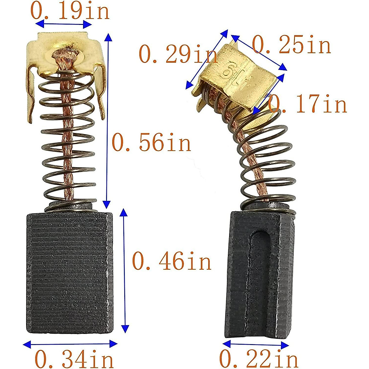 TWAITUI CB407 Motor Carbon Brush Replacement Kit for Power Tools, Power Drills, Jig Saws, Impact Drills, Power Drills, Power Screwdrivers, Sanders, Hammers (4Pack)