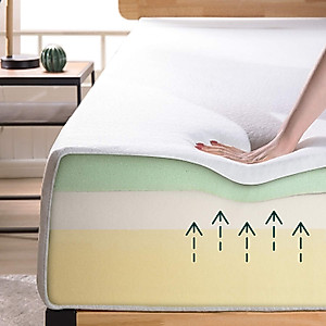 ZINUS 12 Inch Ultima Memory Foam Mattress, Pressure Relieving, CertiPUR-US Certified, and Shalini Upholstered Platform Bed Frame, Mattress Foundation, Wood Slat Support, Dark Grey, Queen