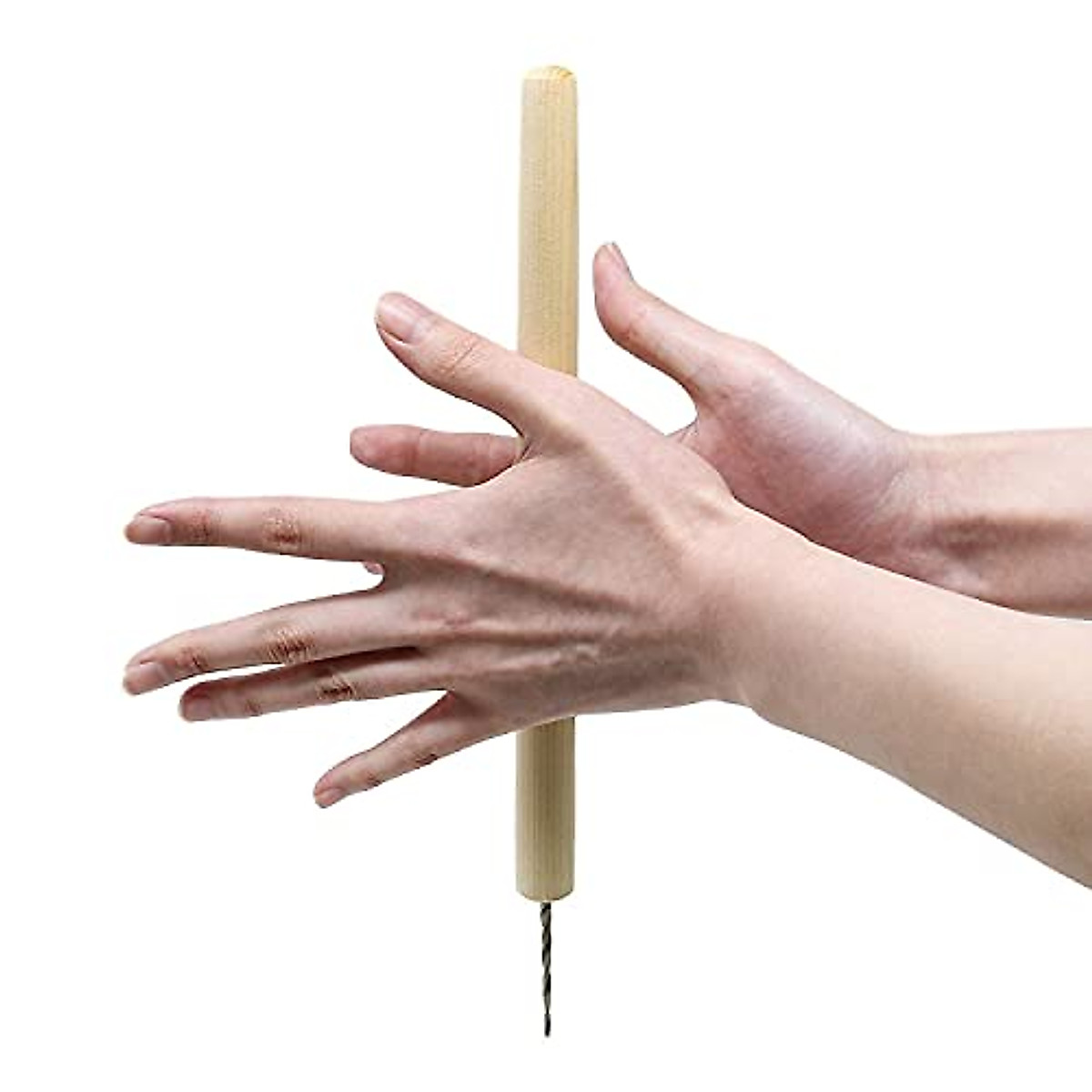 KAKURI Manual Hand Drill for Wood 1/8" Hole, Woodworking Manual Awl Tool for Pilot Hole, Japanese Gimlet Tool KIRI, Japanese Steel Screw Blade (Tapered), Made in Japan