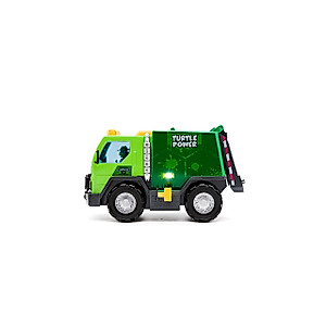 Teenage Mutant Ninja Turtles Thrash N' Battle Garbage Truck, Lights and Sounds, Ages 3+,Yellow