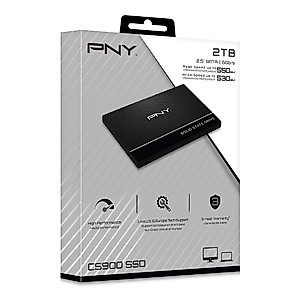 PNY CS900 2TB 3D NAND 2.5" SATA III Internal Solid State Drive (SSD) - (SSD7CS900-2TB-RB)
