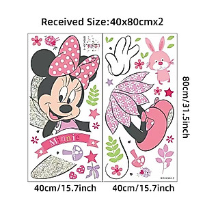 Minnie Mouse Wall Stickers Large XXL Size Giant Vinyl Decals Kids Girls Nursery Baby Room Decor
