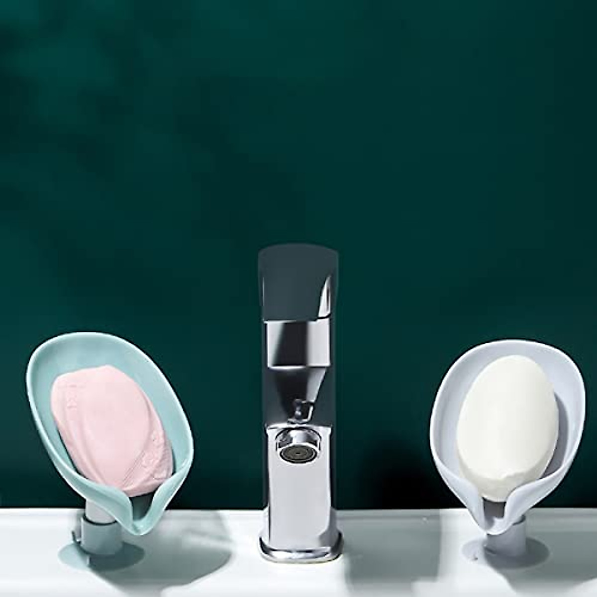 4 Pcs soap Drainer self draing soap Sucker Holder Suction Cup soap case Soap Drying Dish Soap Dish with Drain Plastic pallets Practical soap Shelves Drying Rack Travel Sponge abs