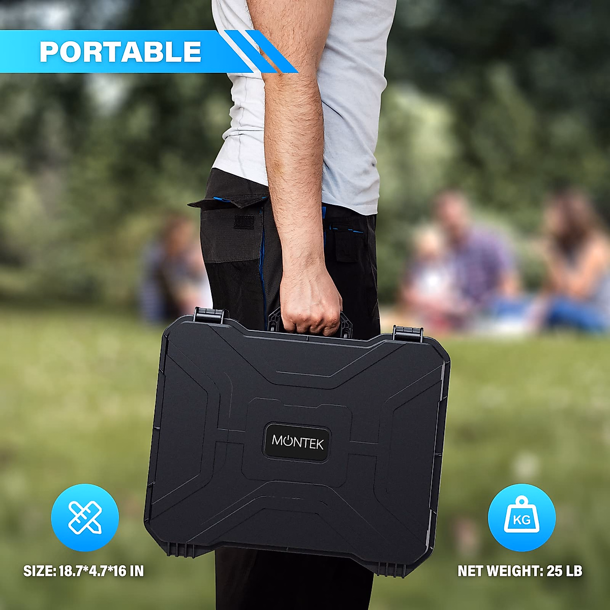 MONTEKSOLAR X1000 Solar Generator 1000W With 80W Solar Panel, Portable Power Station 1010Wh Emergency Backup Lithium Battery,120V Sine Wave AC Outlets for Home Outdoor Camping Hunting Travel