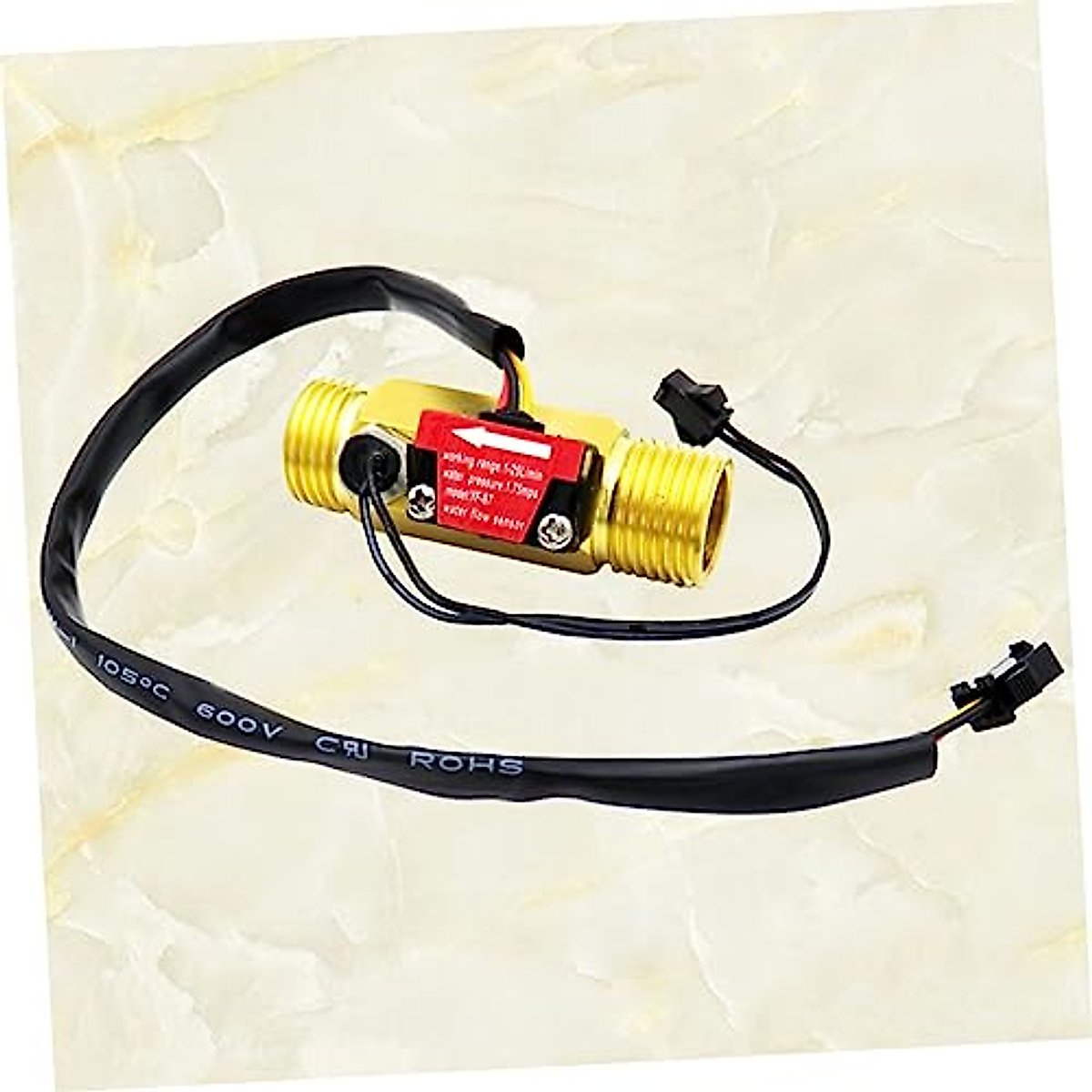GARVALON 4 Water Flow Sensor Water Purifier Hall Effect Meter Water Hall Sensor Water Meter Cfm Meter Hall Flow Meter Hall Sensor Meter Hall Effect Water Sensor Hall Effect Sensor Golden
