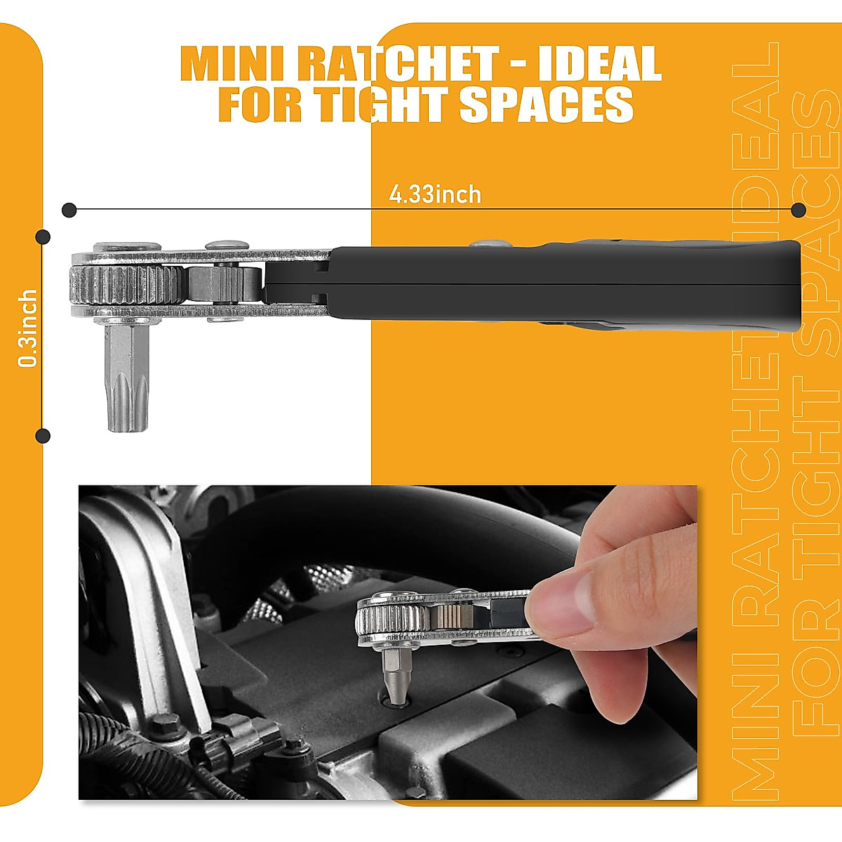 GURADESIGN 49-Piece Screwdriver Bit Set with Right Angle Screwdriver, S2 Steel, include Hex/Torx/Phillips/Slotted/Square/Bit Holder.