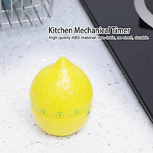 Jadeshay Kitchen Timer, Lemon Shape Mechanical Timer Manual Counters Kitchen Timers for Cooking Timing Tool