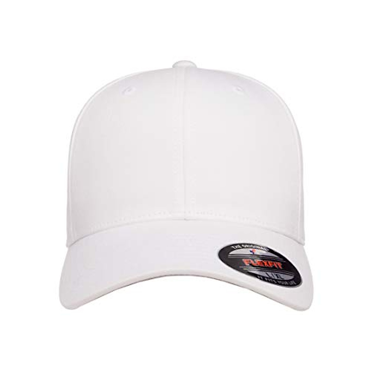 Flexfit Mens Cotton Twill Fitted Baseball Cap, White, Large-X-Large US