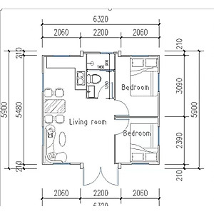 Prefabricated Stylish Expandable Home with 2 Rooms and 1 Bathroom & 1 Kitchen - Amazon prefab House - Folding House with Bathroom - Amazon Folding House, Foldable Tiny Home, Container Home 19 x 20 FT