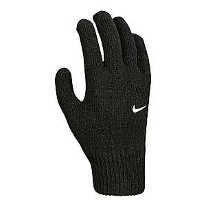 Nike Men's Swoosh Knit 2.0 Gloves, Black/White, S-M